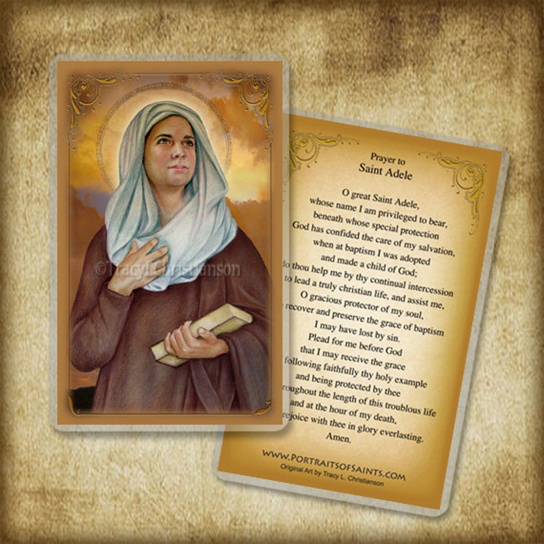 St. Adele Prayer Card - Etsy