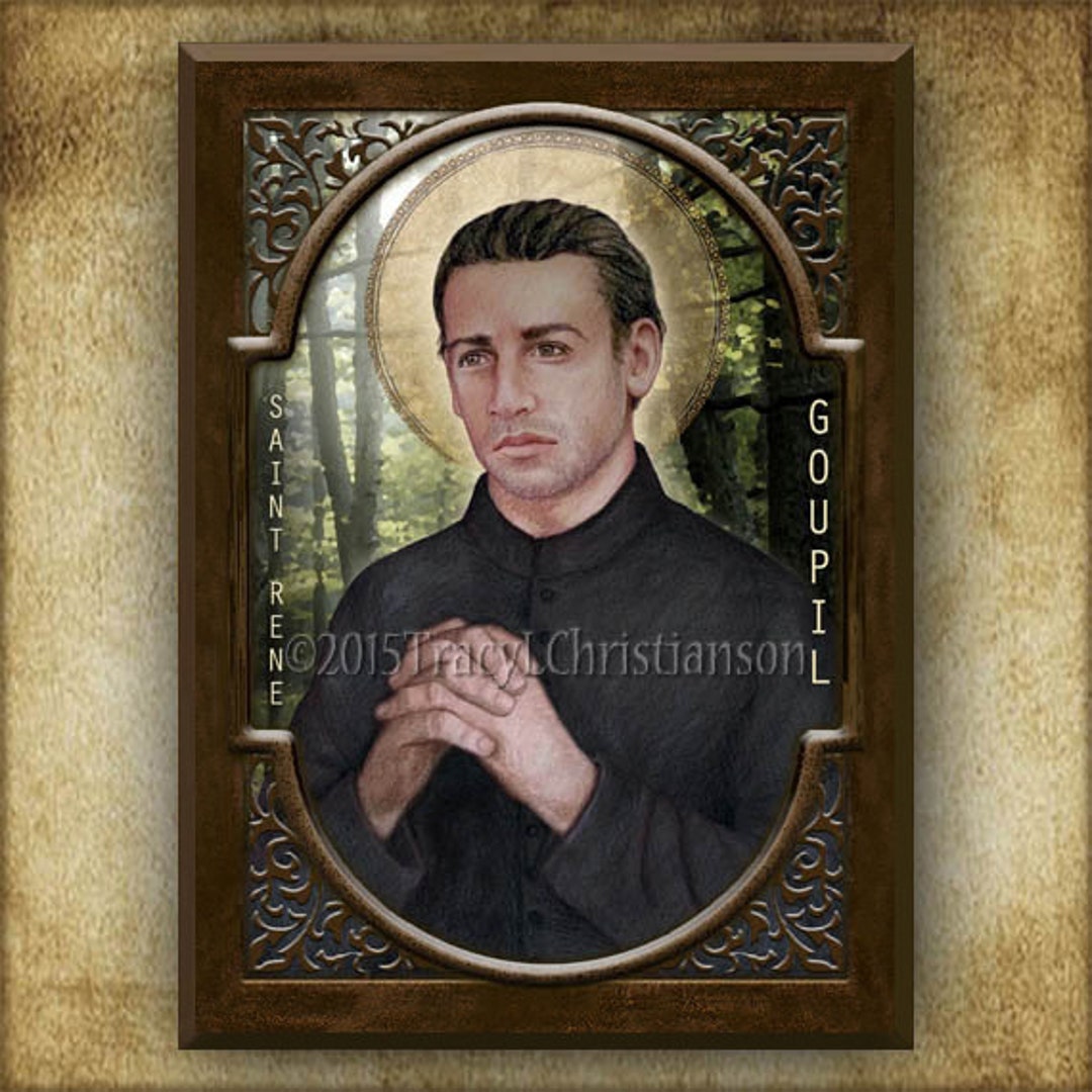 St. Rene Goupil Plaque & Holy Card GIFT SET, North American Martyr - Etsy