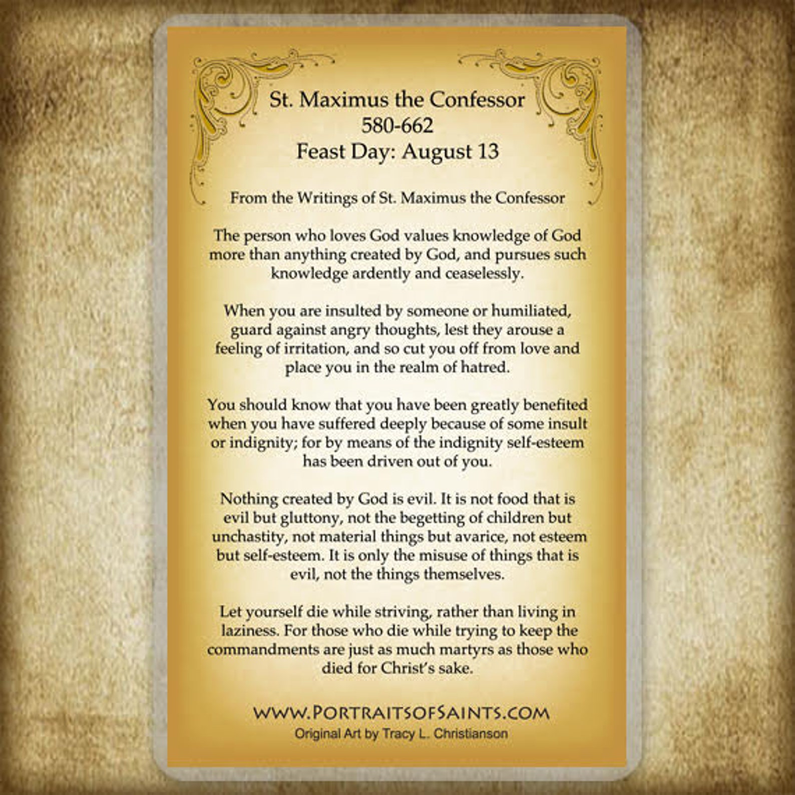 St. Maximus the Confessor Holy Card Catholic Prayer Card - Etsy Canada