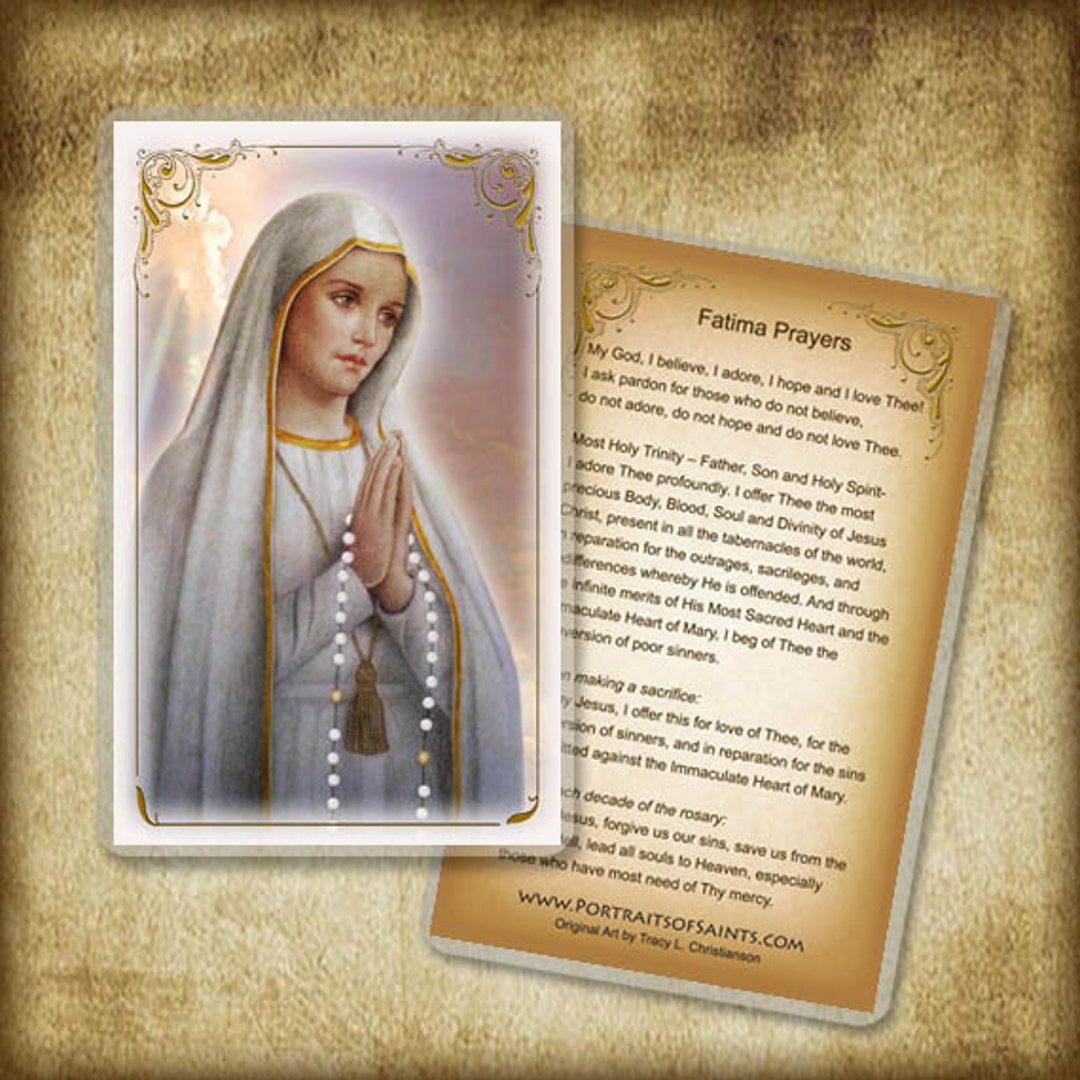 Our Lady of Fatima Holy Card - Etsy