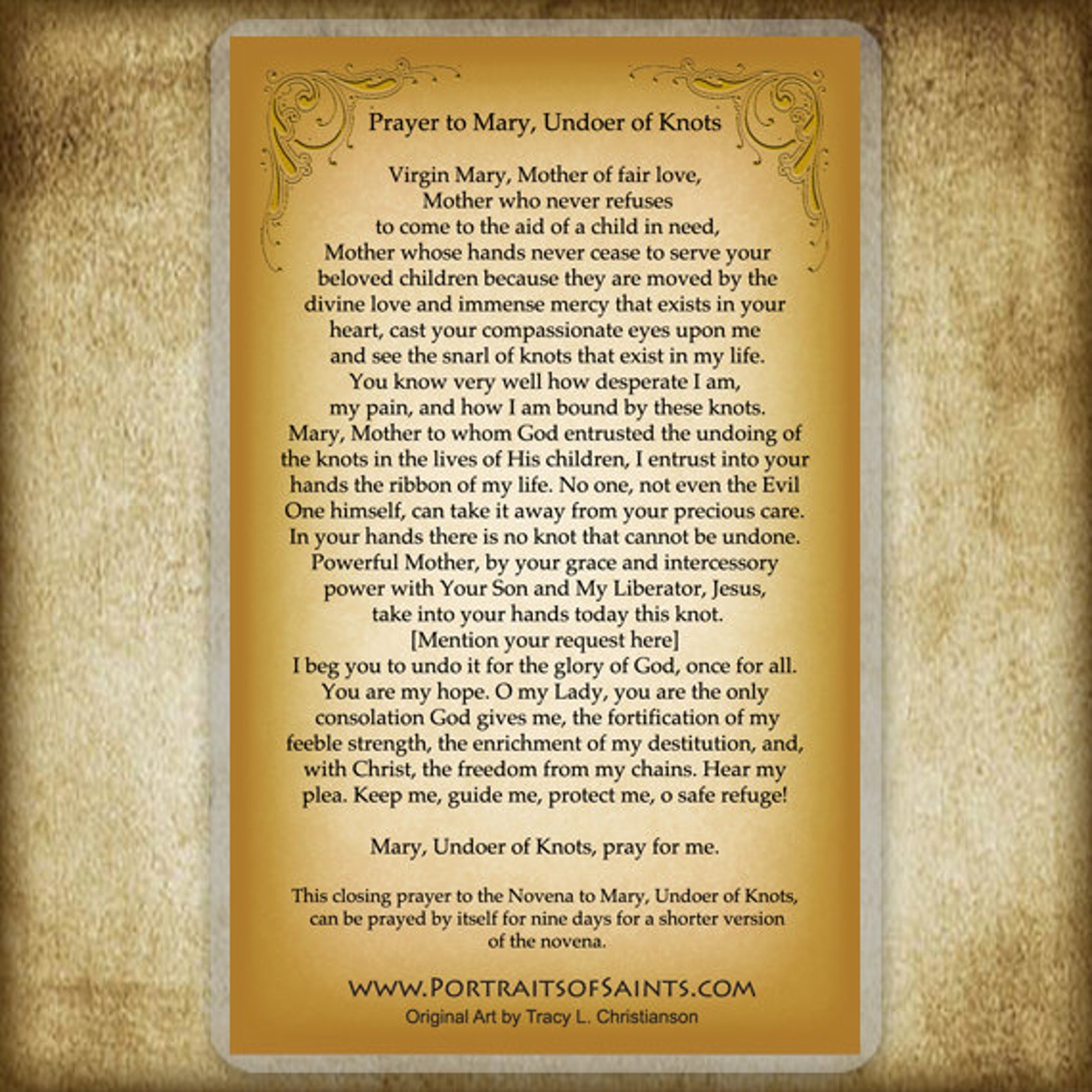 Our Lady Undoer of Knots Holy Card/ Prayer Card - Etsy