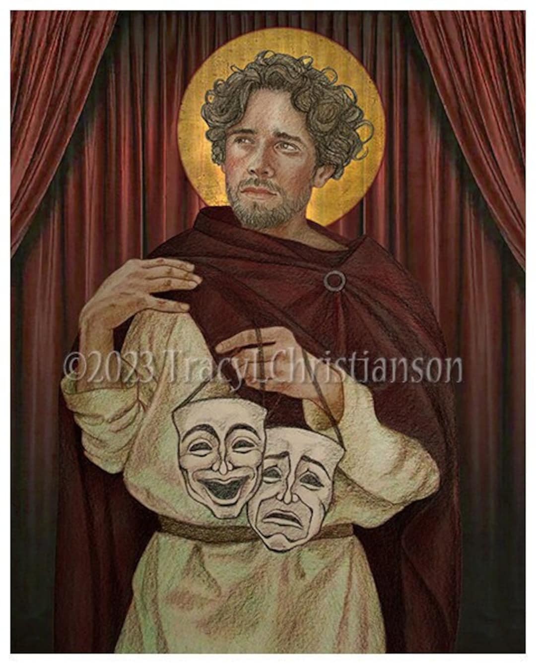 St. Genesius of Rome Print/picture, Catholic Art, Patron Saint of ...