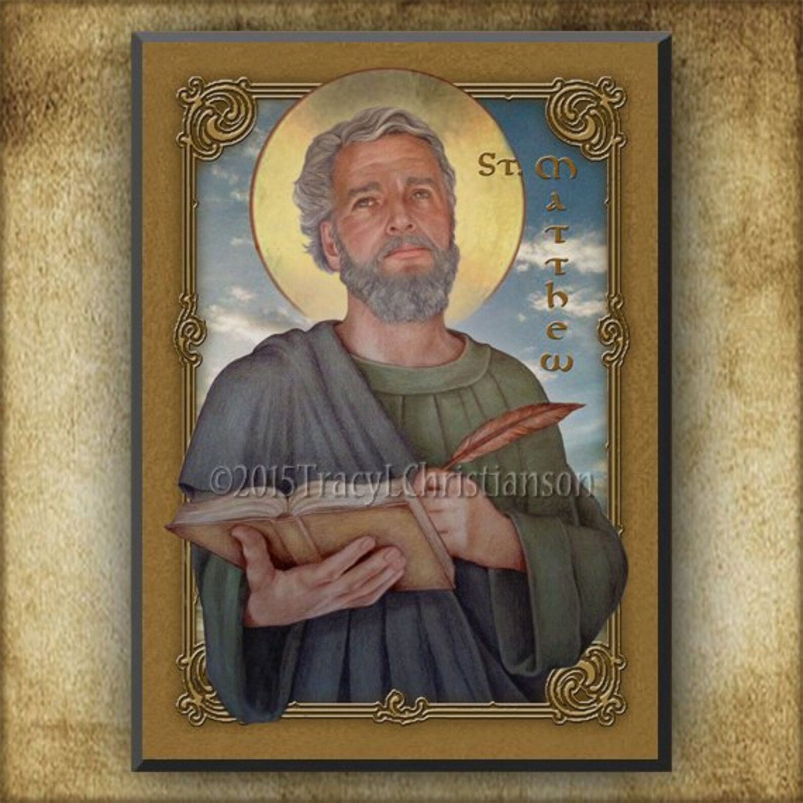St. Matthew the Apostle Wood Plaque & Holy Card GIFT SET, Catholic ...