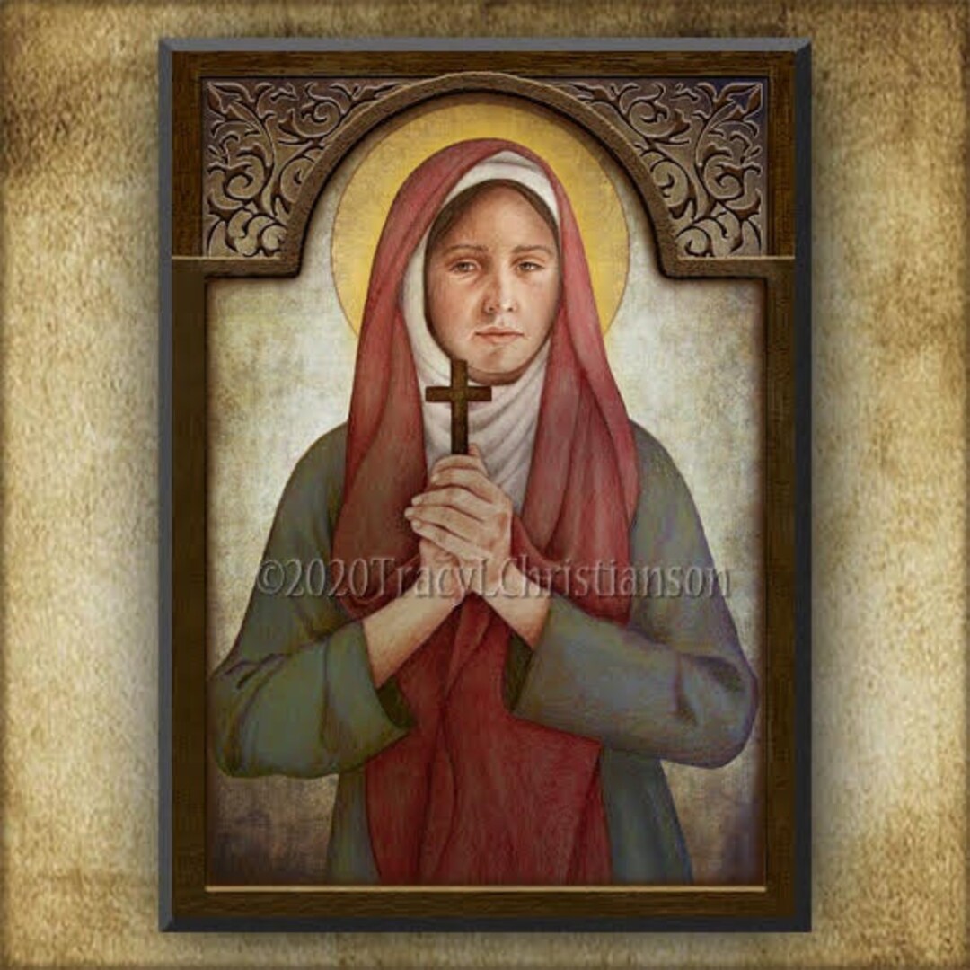 St. Penelope Wood Icon & Holy Card GIFT SET - Etsy