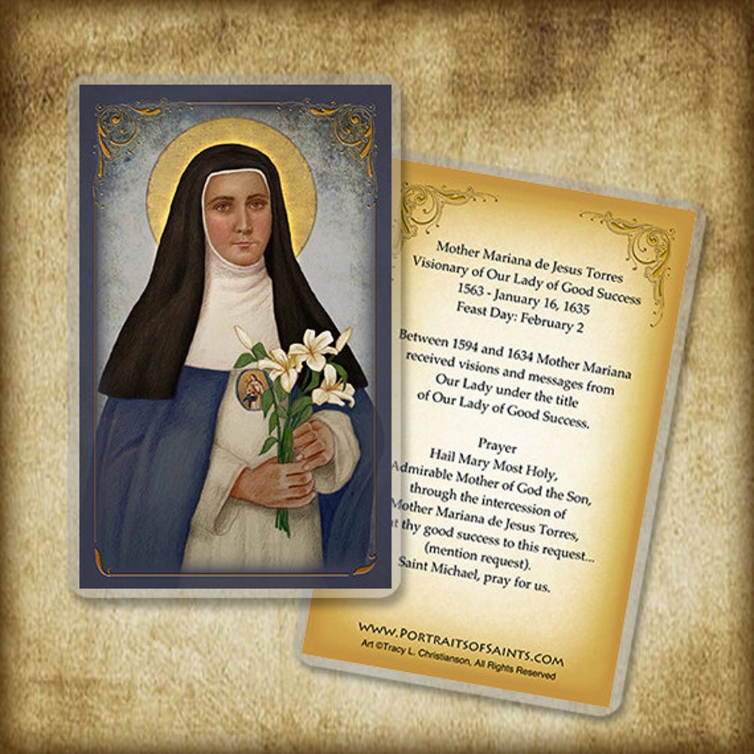 Venerable Mother Mariana De Jesus Torres Prayer Card/holy Card - Etsy