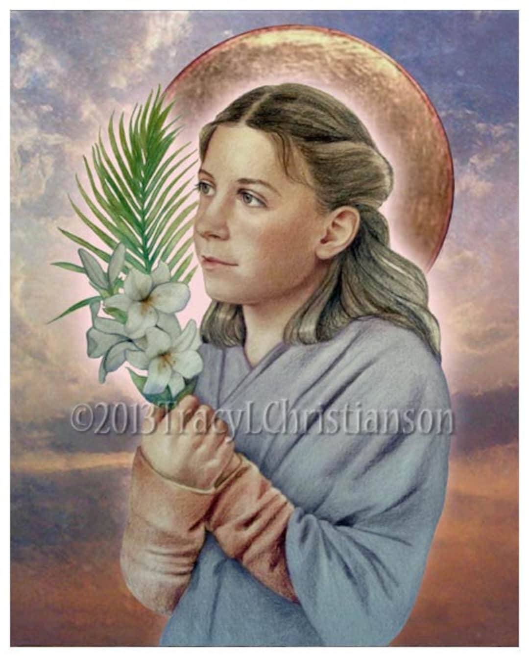 St. Maria Goretti Catholic Fine Art Print, Patron Saint of Teenage ...