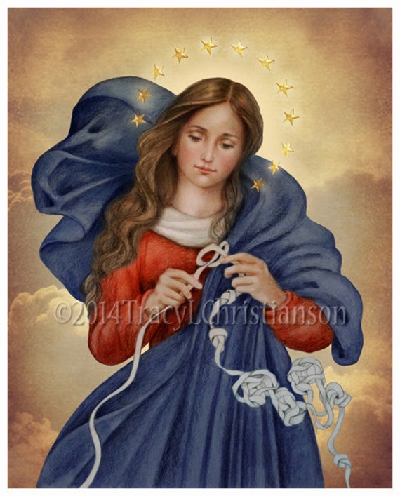 Our Lady Undoer of Knots Catholic Art Print Blessed Virgin | Etsy
