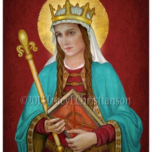 St. Margaret of Scotland Art Print Catholic Patron Saint of - Etsy