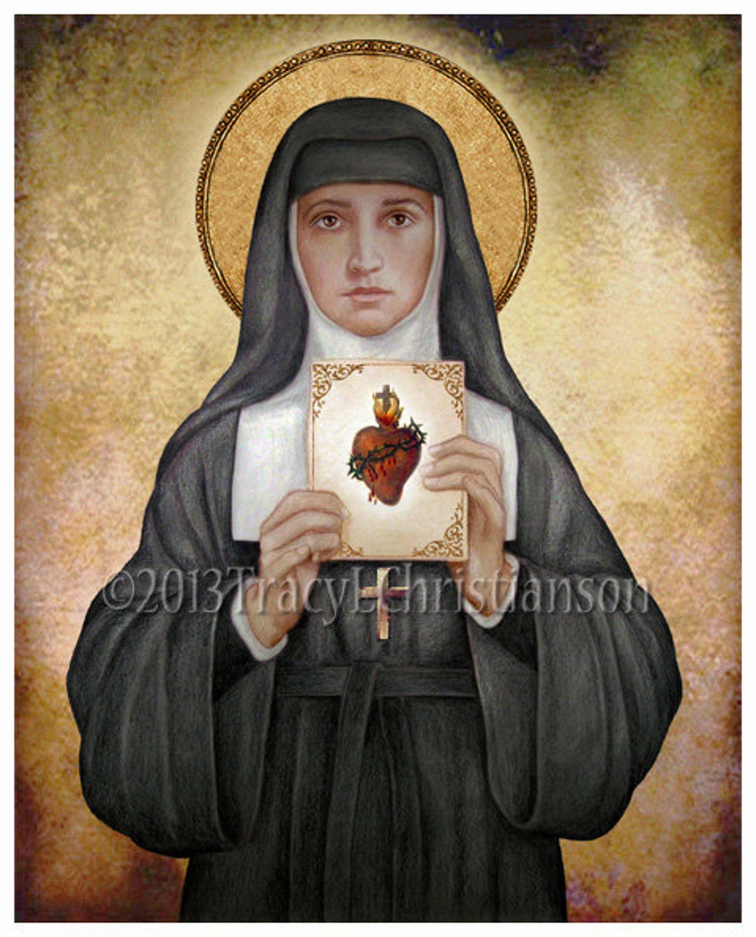 St. Margaret Mary Alacoque Art Print Catholic Patron Saint of Devotees ...