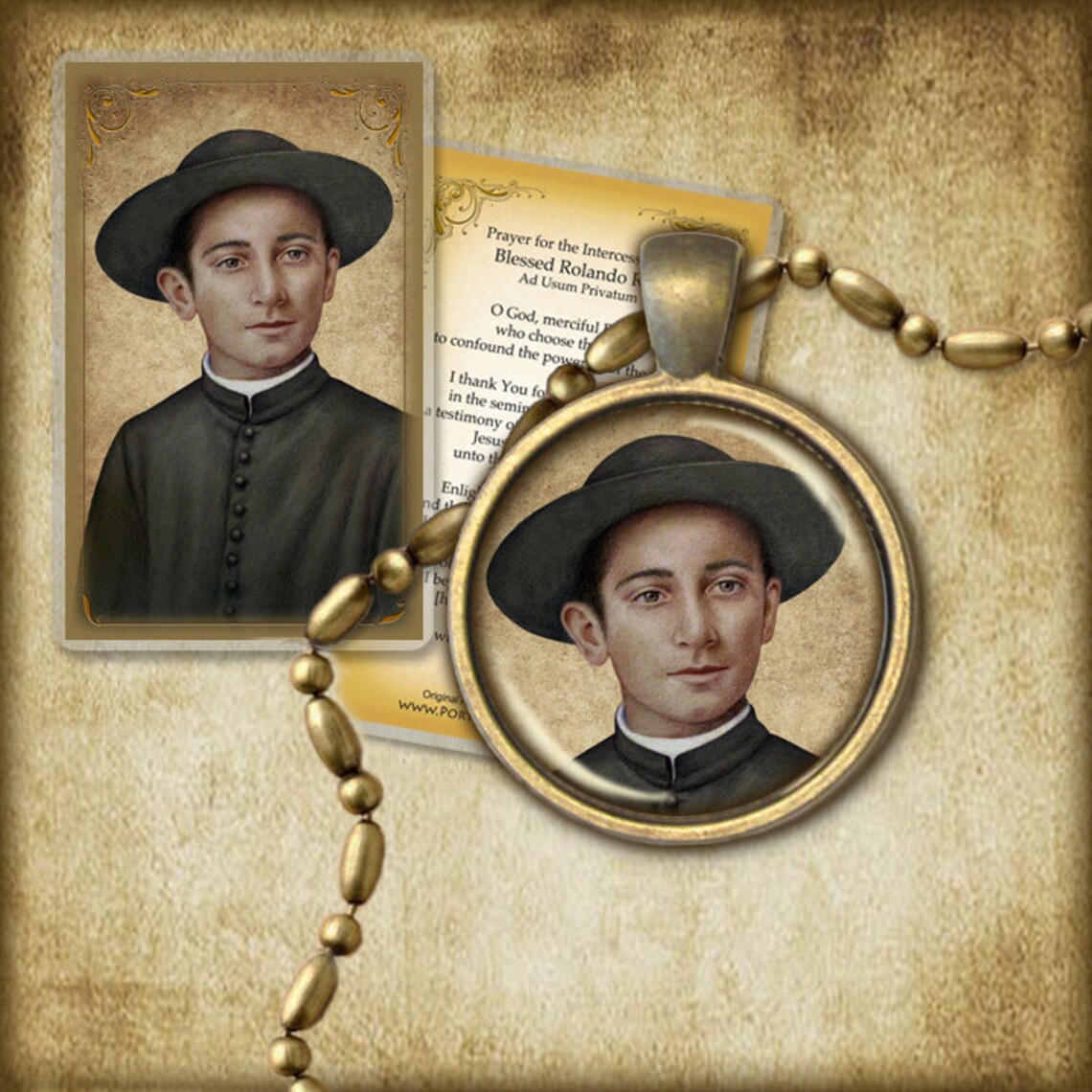 Bl. Rolando Rivi Pendant and Holy Card GIFT SET for - Etsy