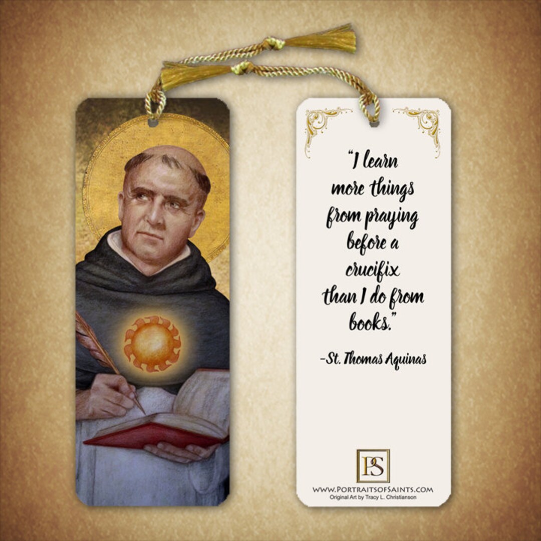St. Thomas Aquinas Bookmark, Doctor of the Church - Etsy