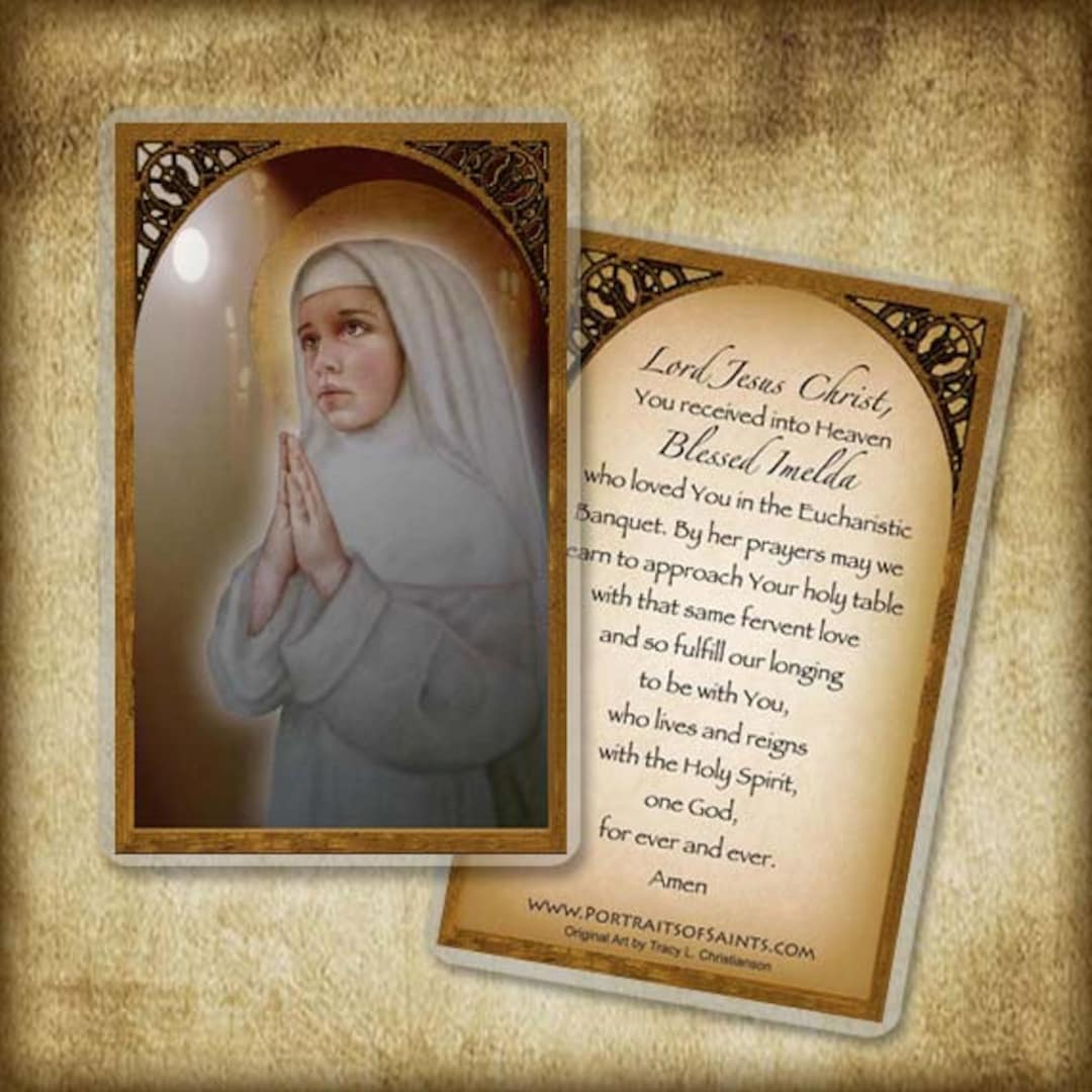 Bl. Imelda Lambertini Holy Card, Prayer for 1st Holy Communion - Etsy
