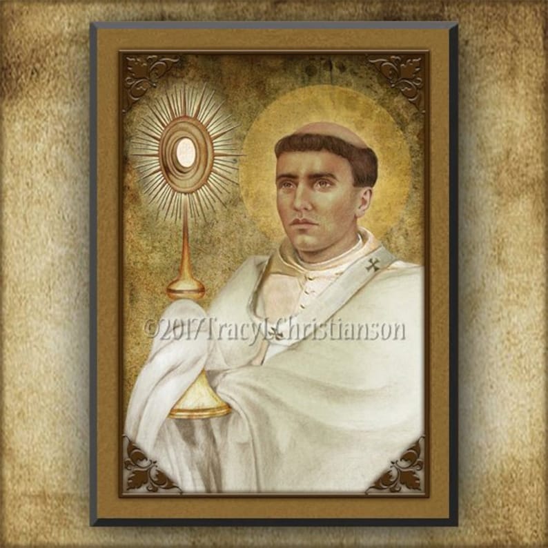 St. Norbert Wood Icon & Holy Card GIFT SET, Founder of the Norbertines ...