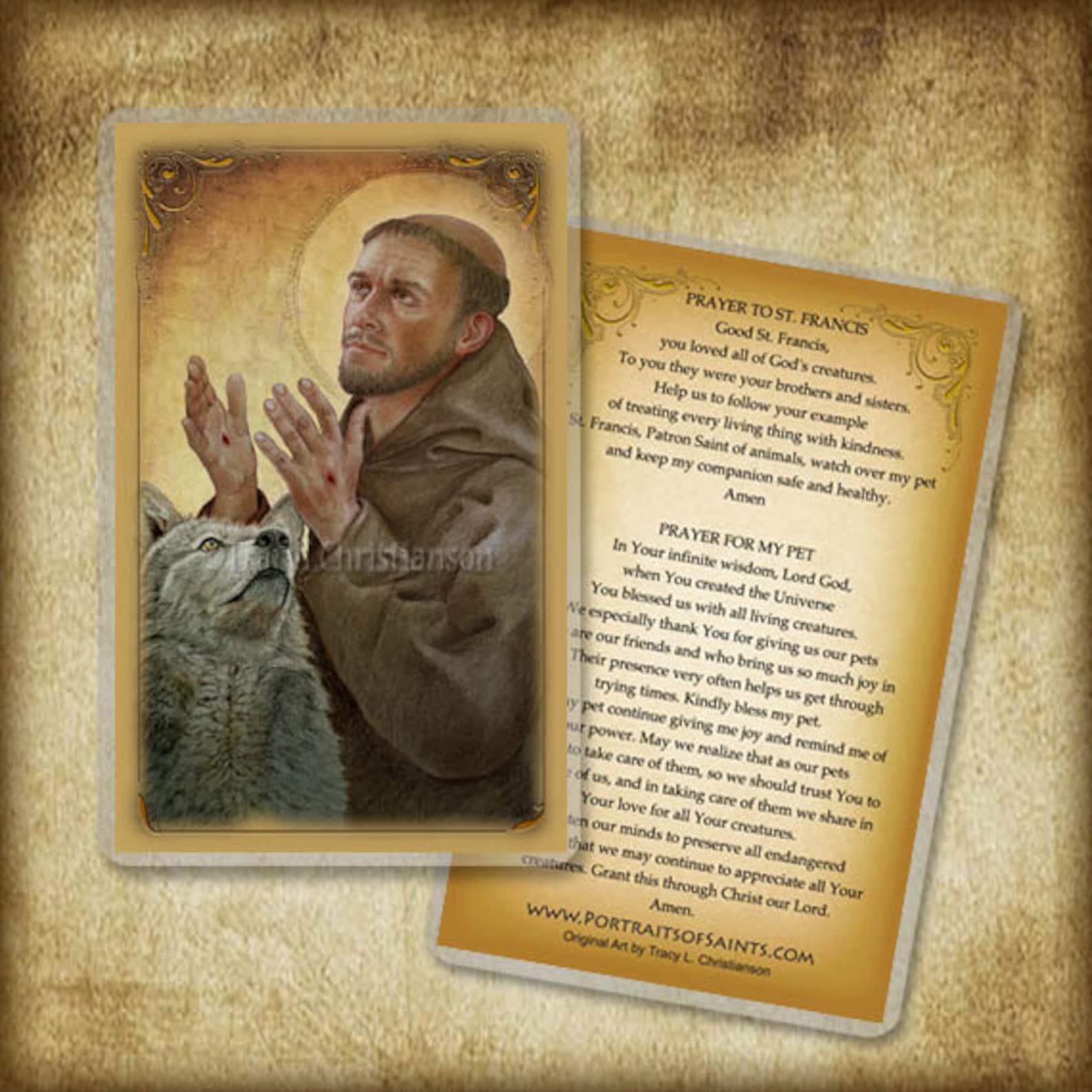 St. Francis of Assisi (B) Prayer Card, Franciscan - Etsy