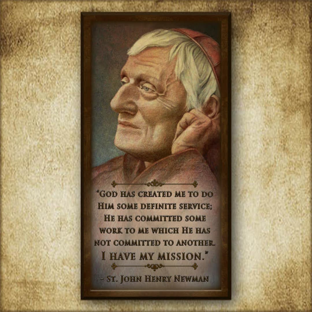 St. John Henry Newman (cardinal Newman) Inspirational Plaque ...