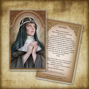 St. Bridget of Sweden Prayer Card - Etsy