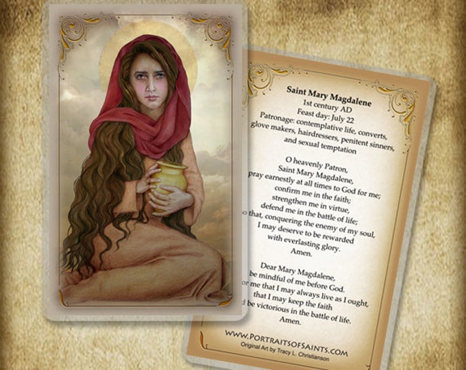 St. Mary Magdalene C Holy Card Saint for Overcoming - Etsy