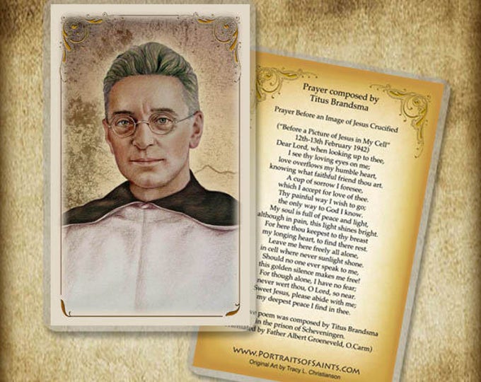 St. Titus Brandsma Holy Card/ Prayer Card | Etsy