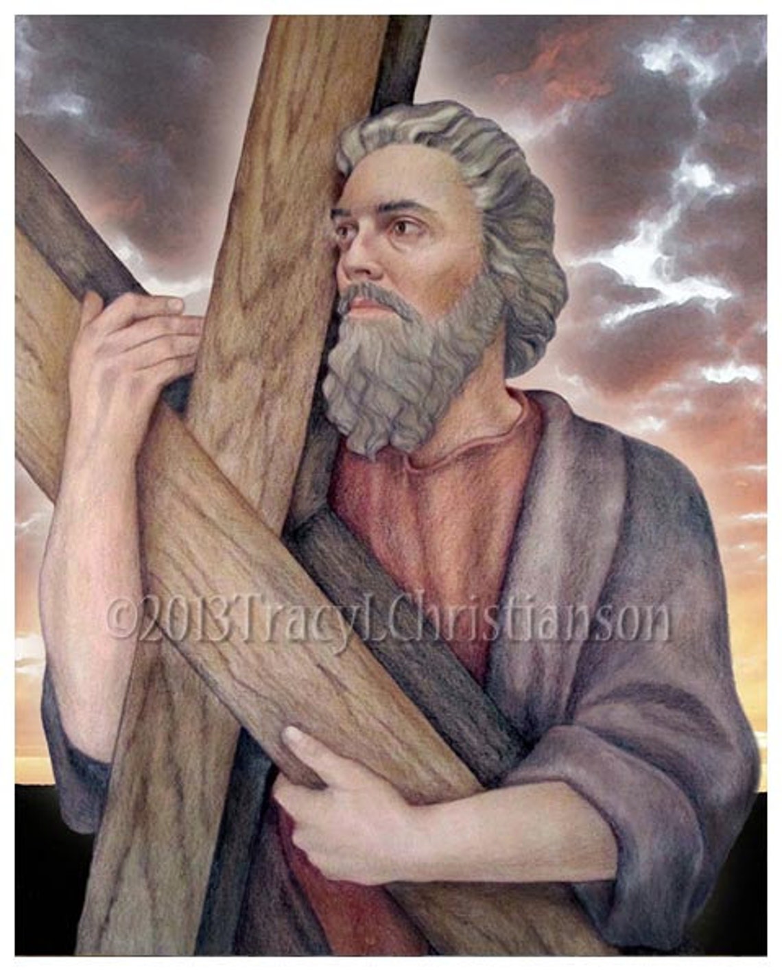 St. Andrew the Apostle Art Print Catholic Patron Saint - Etsy