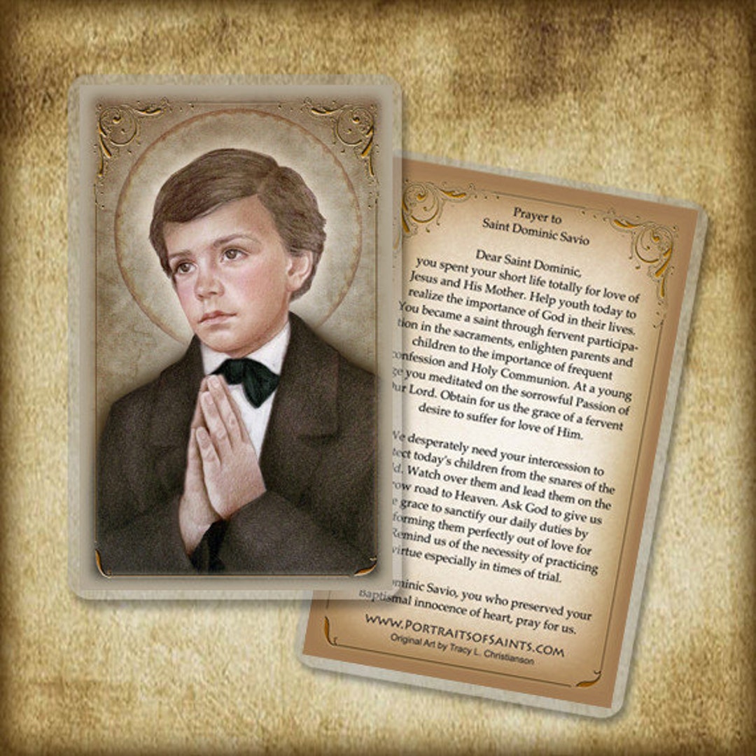 St. Dominic Savio Holy Card, Patron of Youth - Etsy