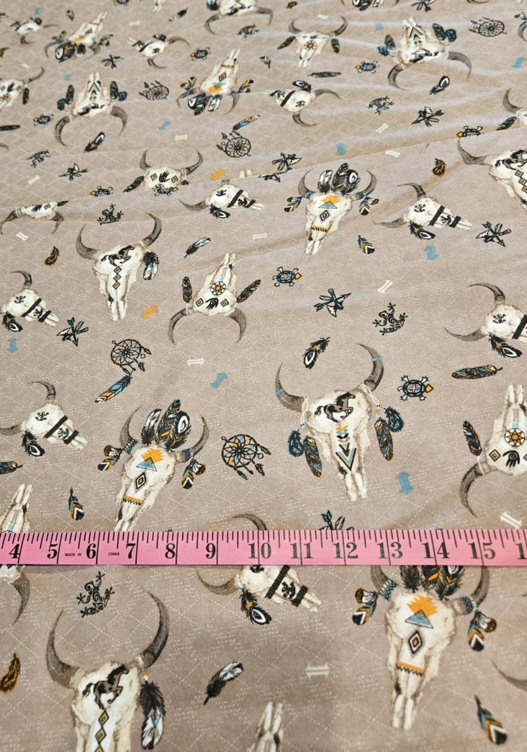 Bulk Fabric - Blue Teal Western Cowboy Flannel - 6.5yrds Total ...