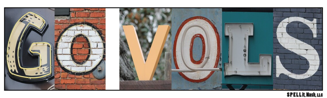 Go Vols University of Tennessee Poster Signs of Nashville - Etsy