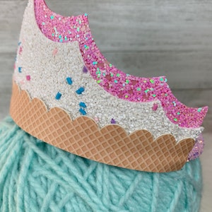 Ice Cream Crown. Birthday Crown. Princess Crown, First Birthday, One ...