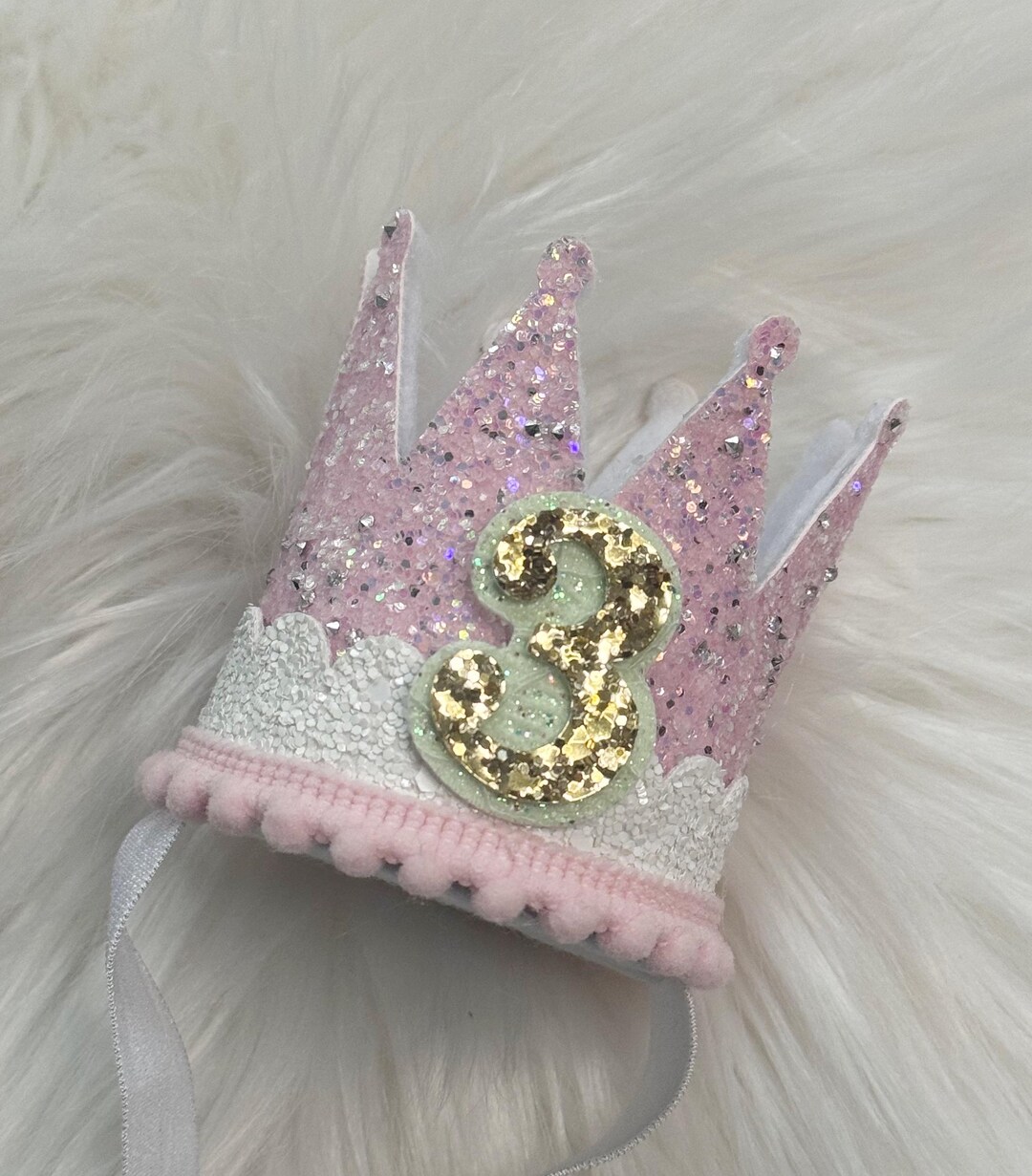 Glitter Birthday Crown,. Girls Birthday Crown . Birthday Crown . 1st ...