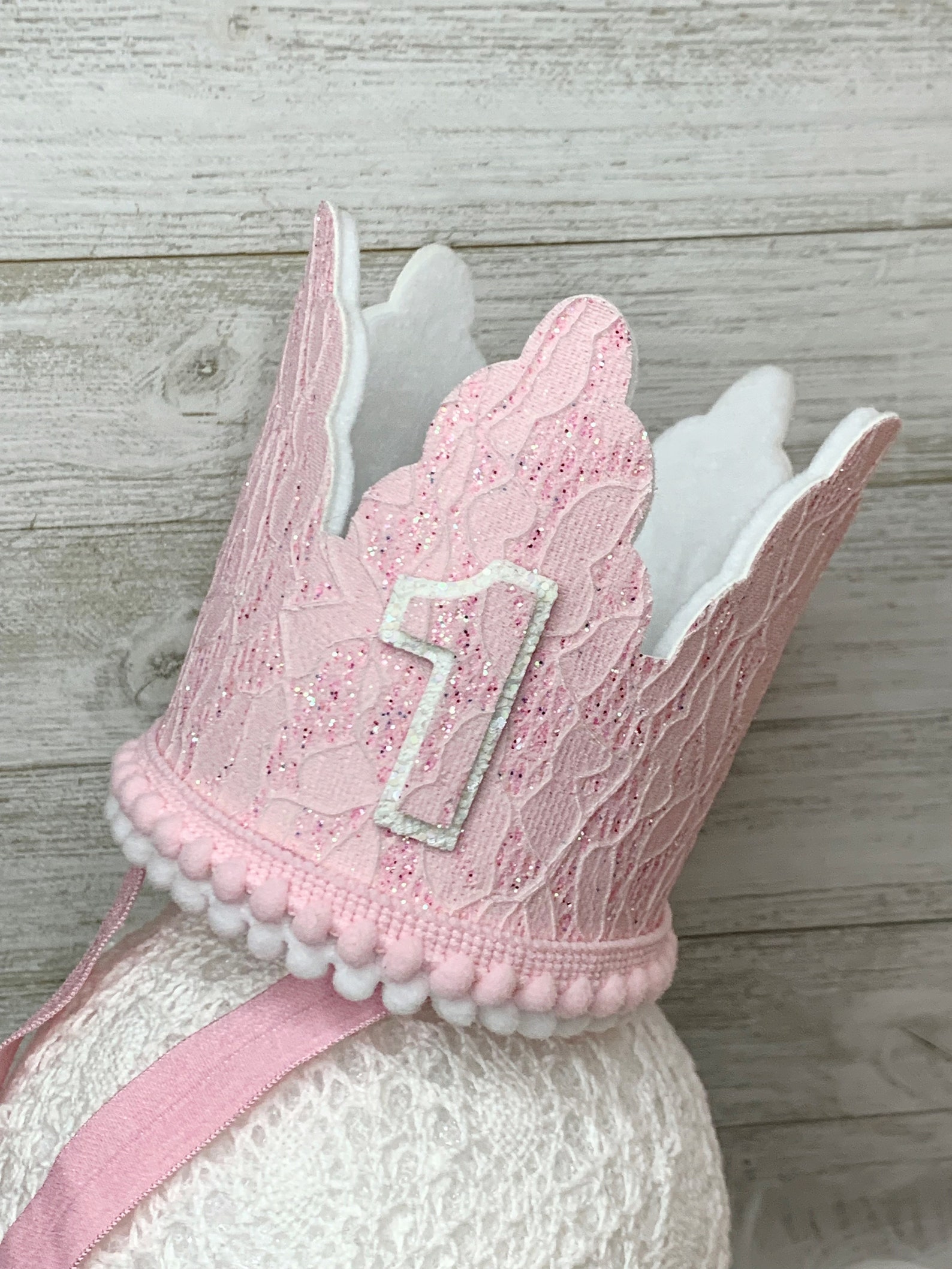 Pink Lace Birthday Crown | First Birthday Crown | Ready to Ship | Lace ...