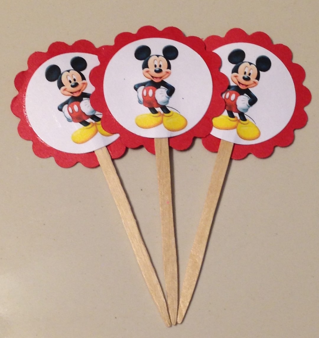 Red and Black Cupcake Toppers - Etsy