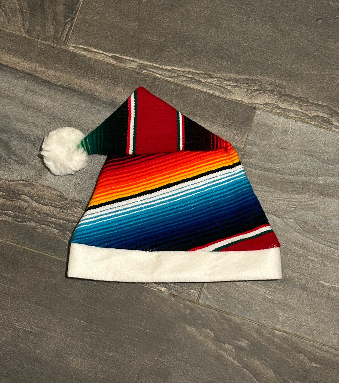 Serape Santa Hat, Christmas Serape Hat, Mexican Santa Hat, Christmas ...
