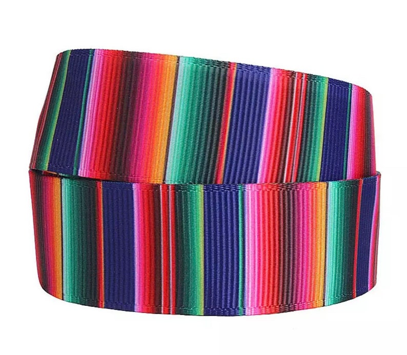 Mexican Serape Grosgrain Ribbon/ Fiesta Mexican Ribbon/ Multicolor ...
