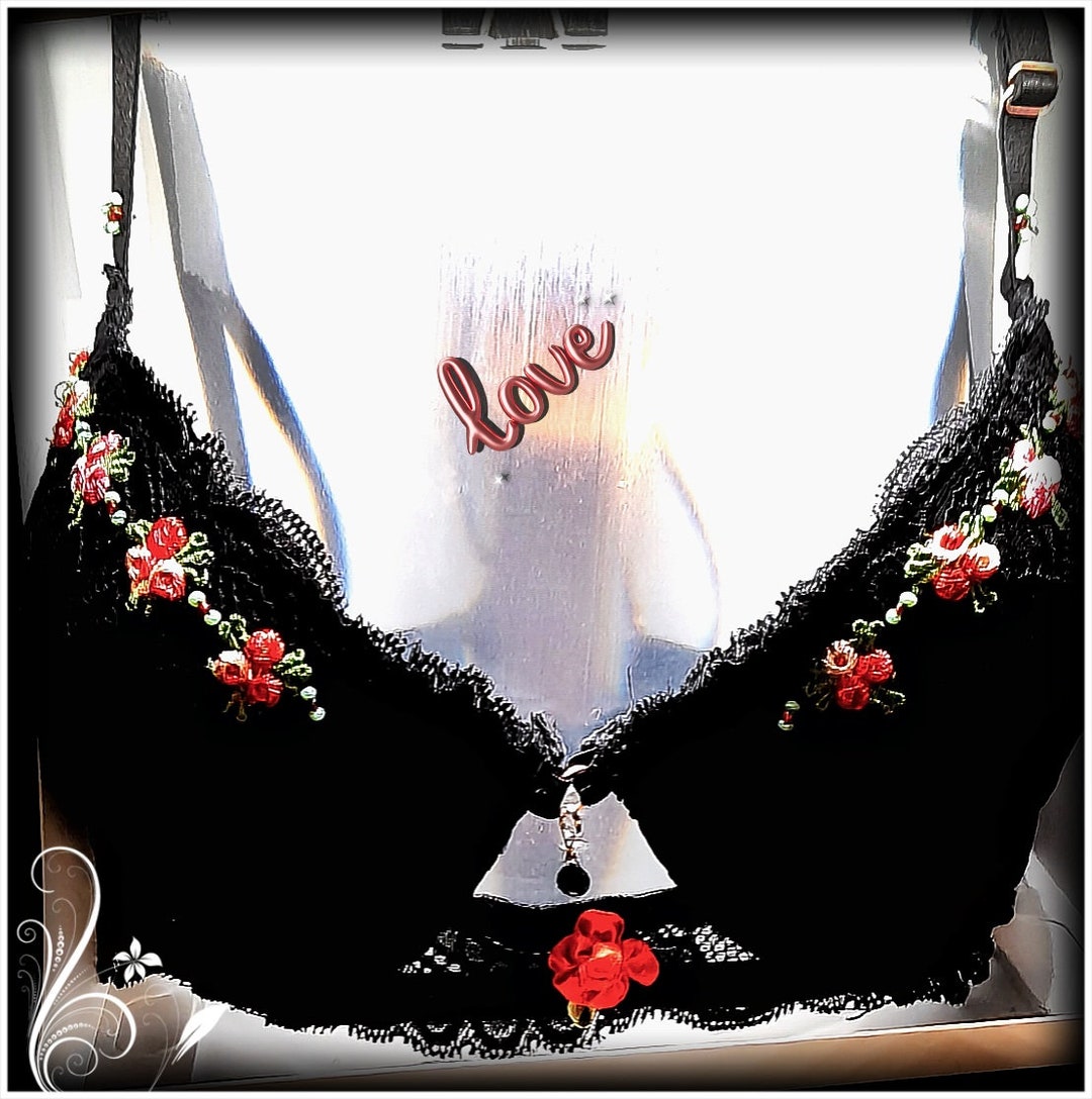 Red Roses Bra - Etsy