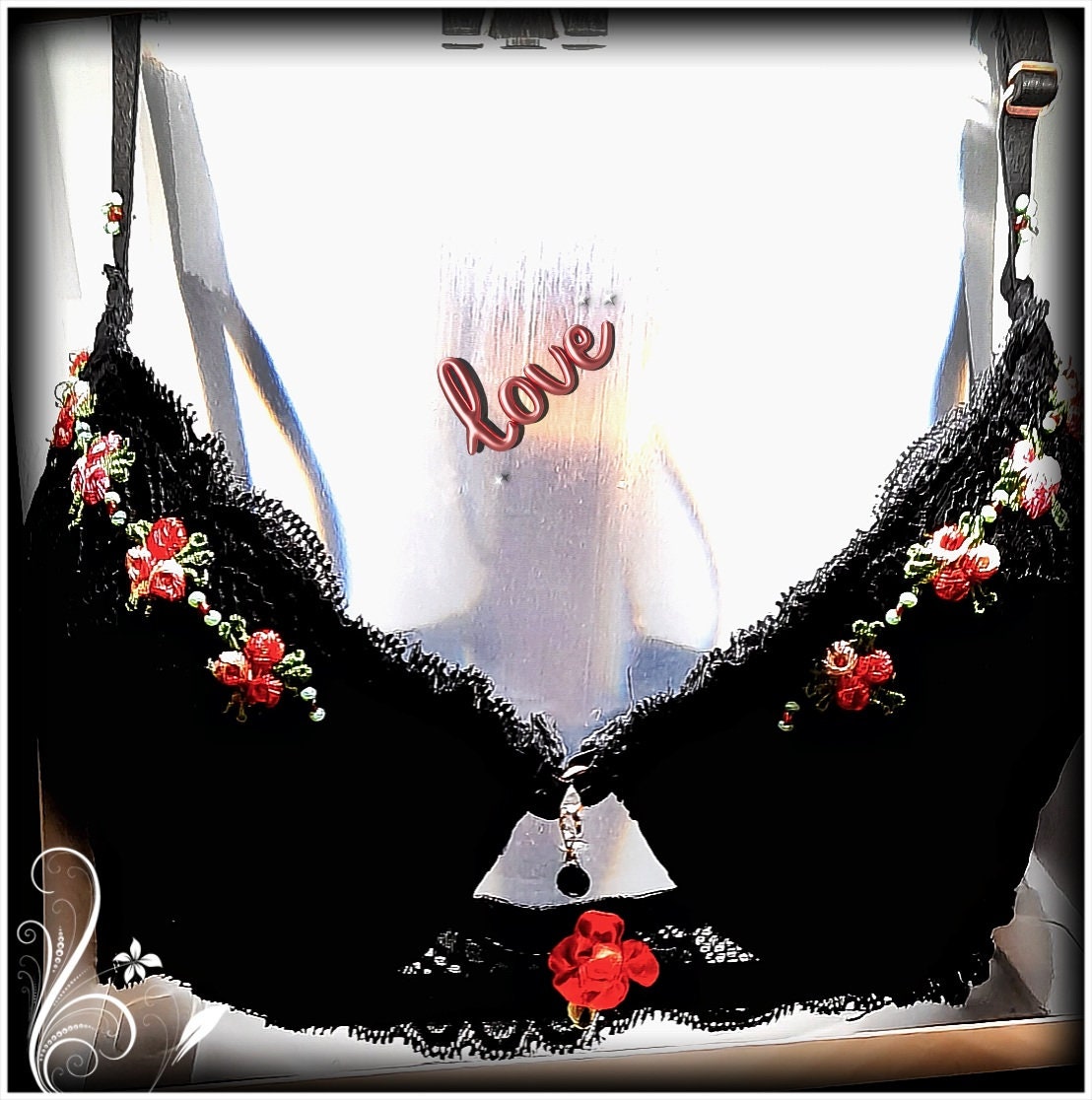 Red Roses Bra - Etsy