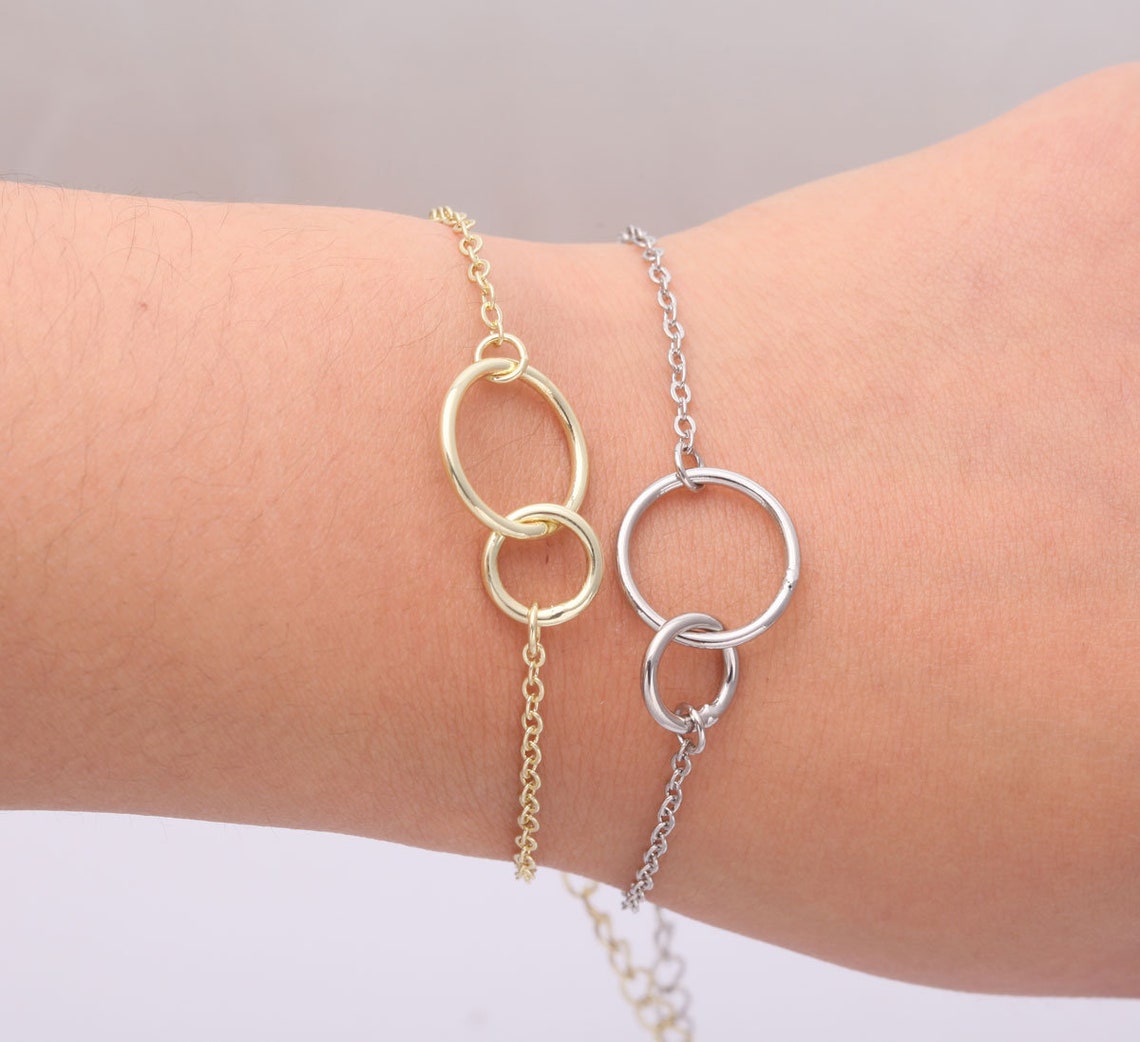 Unity Bracelet interlocking circles bracelets double | Etsy