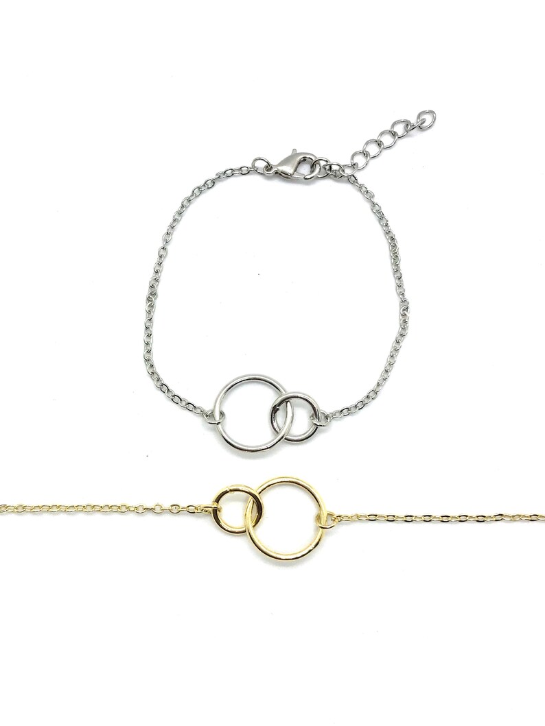 Unity Bracelet interlocking circles bracelets double | Etsy