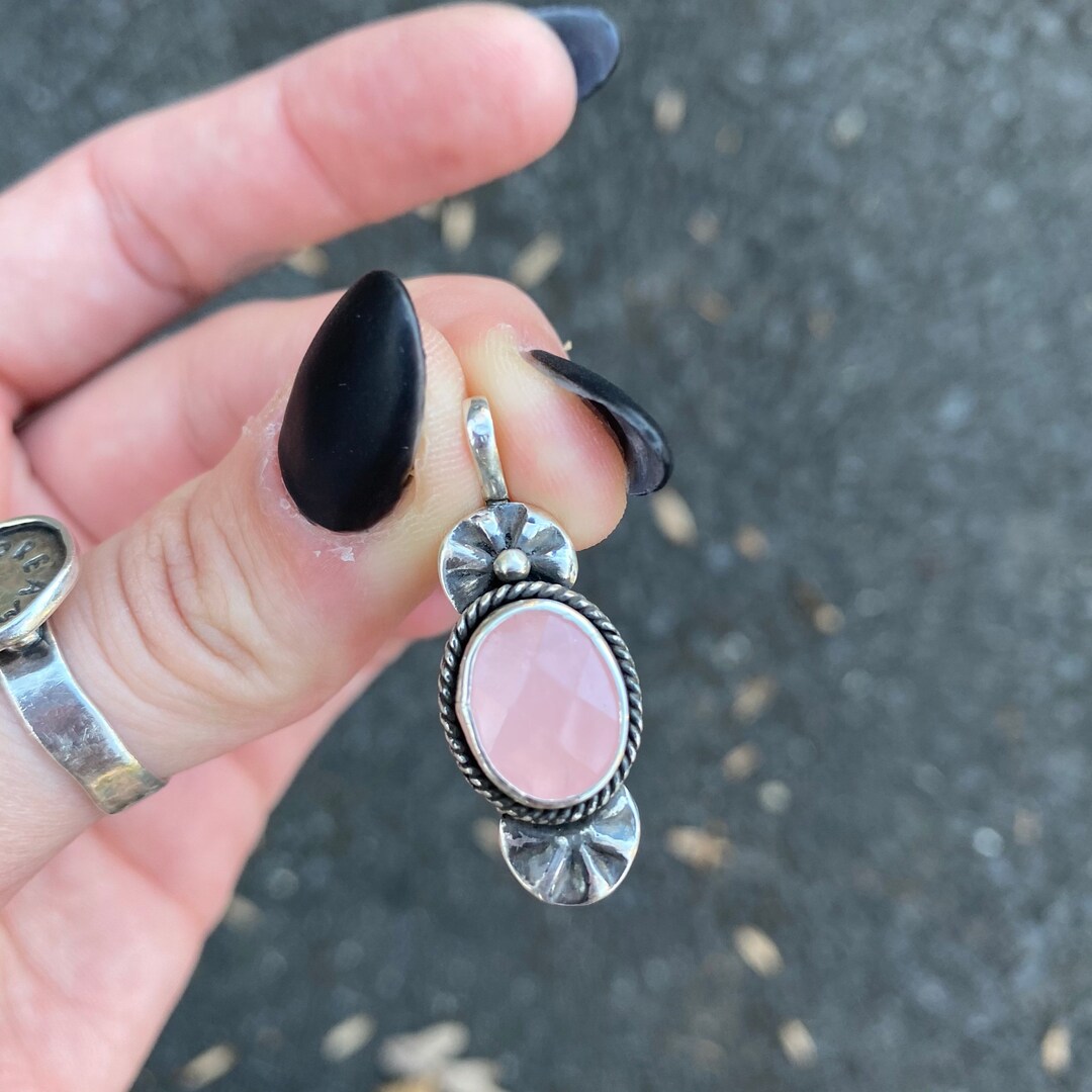 Rose Quartz Talisman Necklace, Calming Energy, Handmade OOAK - Etsy