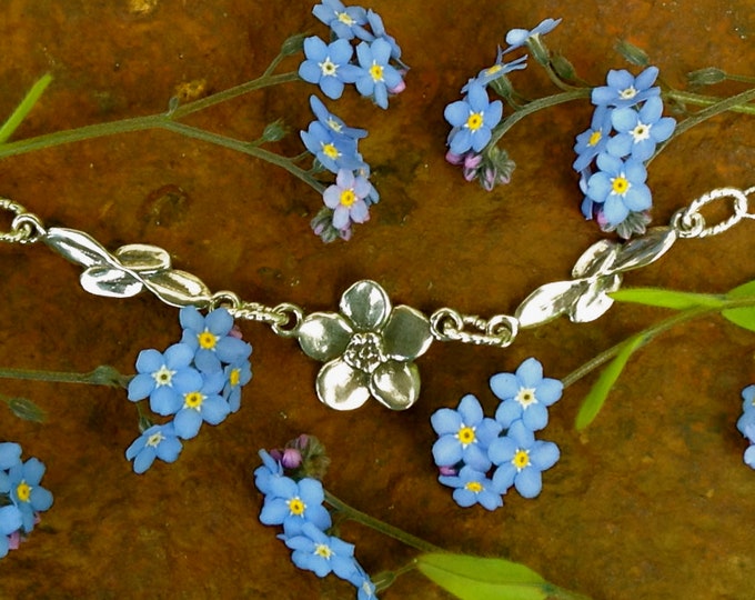 Forget-me-not Necklace, the Alaskan State Flower, Cast in Eco Friendly ...