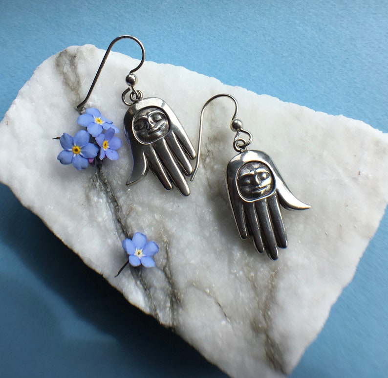 Sterling Silver Healing Hand Necklace: Alaskan Native Hawk Amulet - Etsy