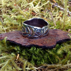 Silver Alaskan Native Style Salmon Ring, Cast in Eco-friendly Reclaimed ...