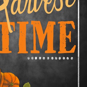 Fall Home Decor PRINTED It's Harvest Time Chalkboard Sign, Art Print ...