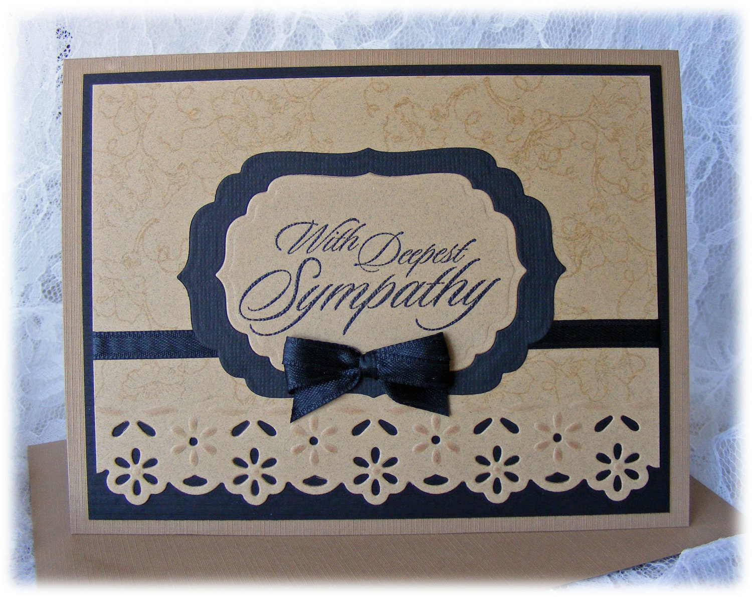 Elegant Handmade Sympathy Card with in warm calming colors | Etsy