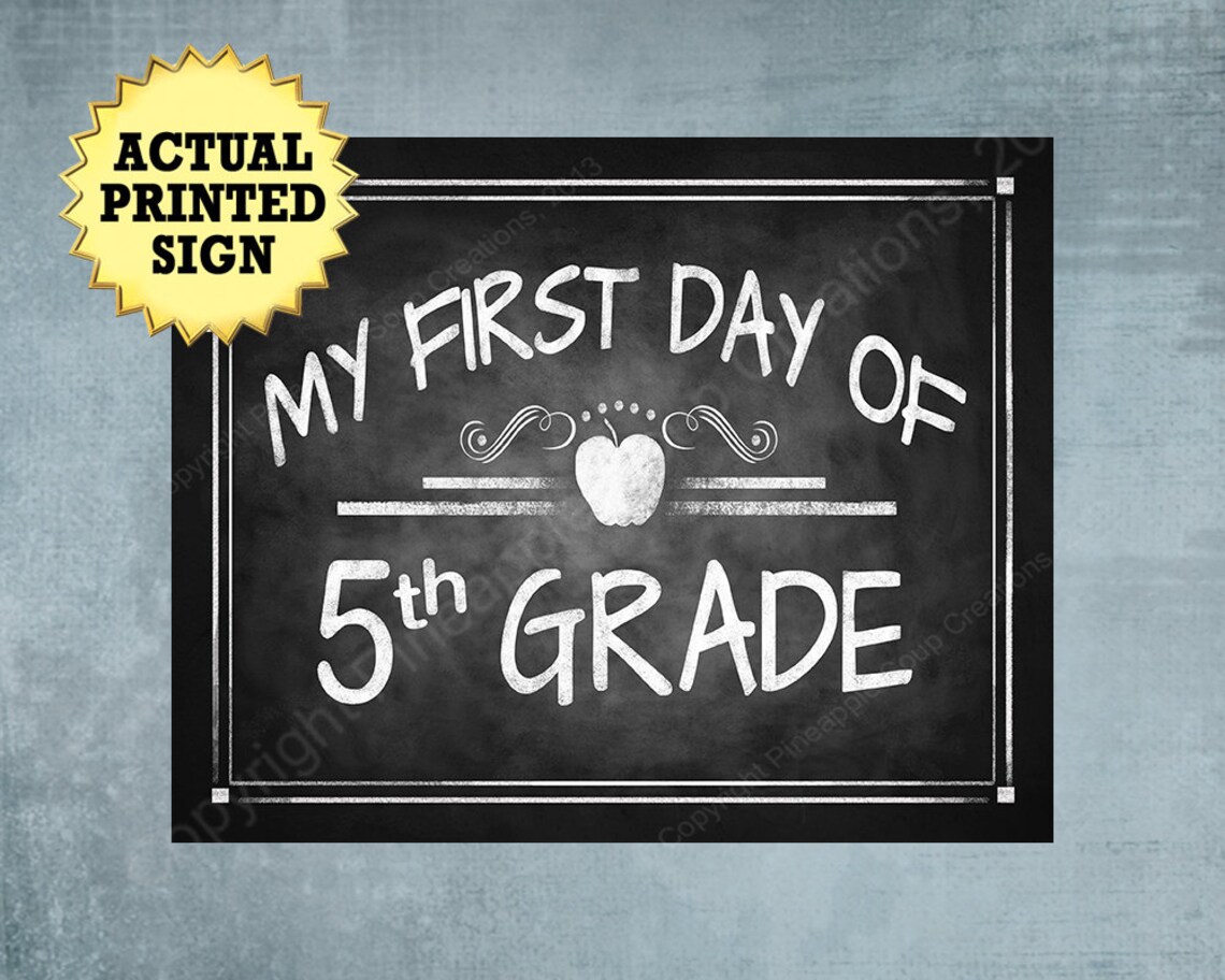 CLEARANCE SALE 5th Grade School Sign PRINTED Back to - Etsy