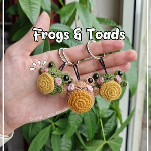 Frogs & Toads Amigurumi Crochet Pattern Keychain / Cute Kawaii Easy ...