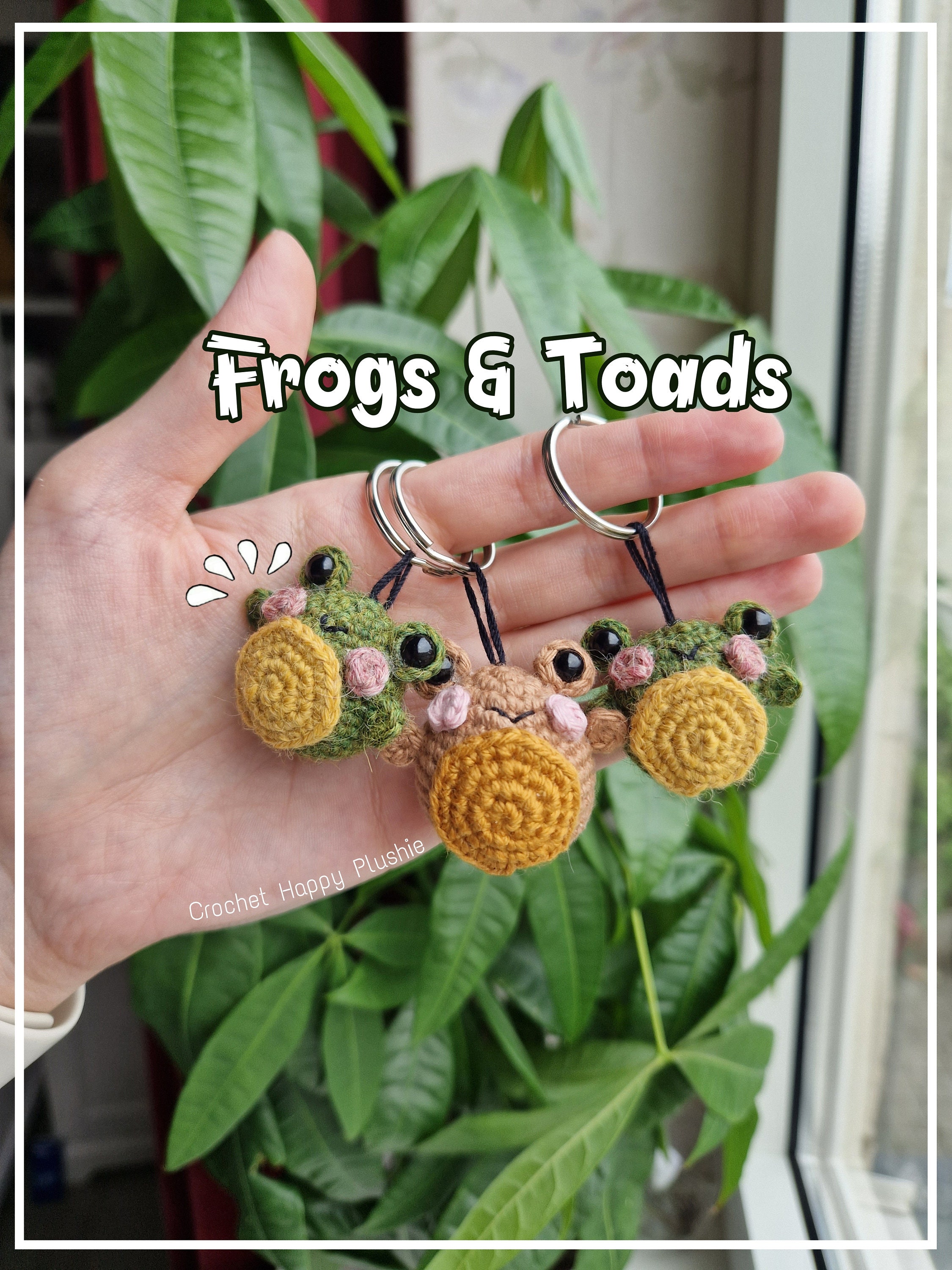 Frogs & Toads Amigurumi Crochet Pattern Keychain / Cute Kawaii - Etsy UK