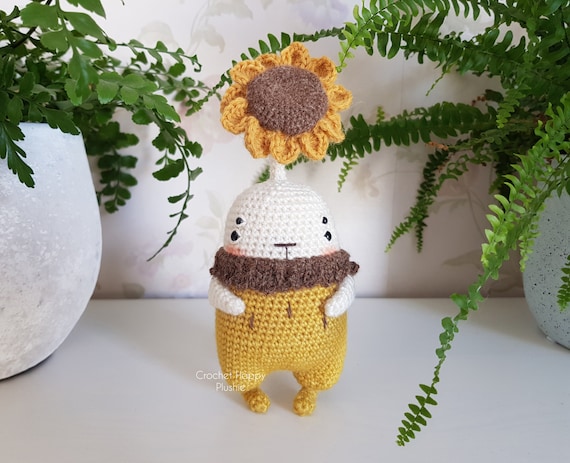 Sunflower Sprite Doll Crochet Pattern Cute Amigurumi Wool & - Etsy