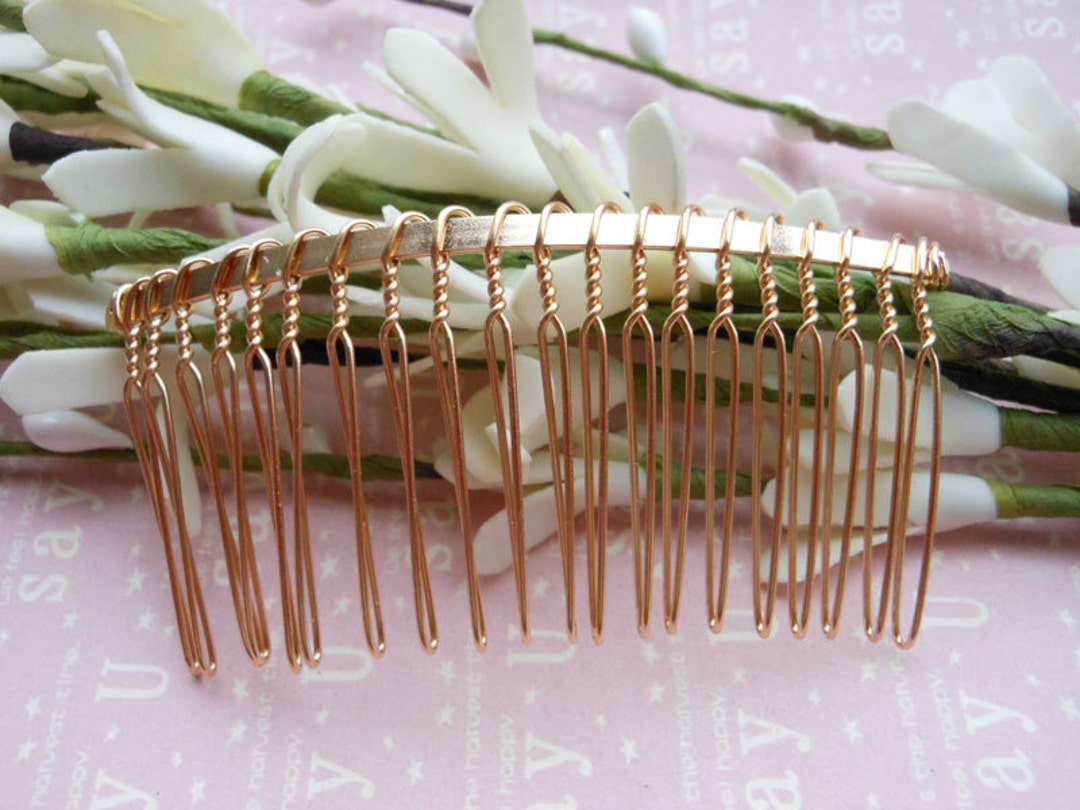 Sale-100pcs -gold Tone Wire Hair Combs - - Gold Hair Combs - Etsy