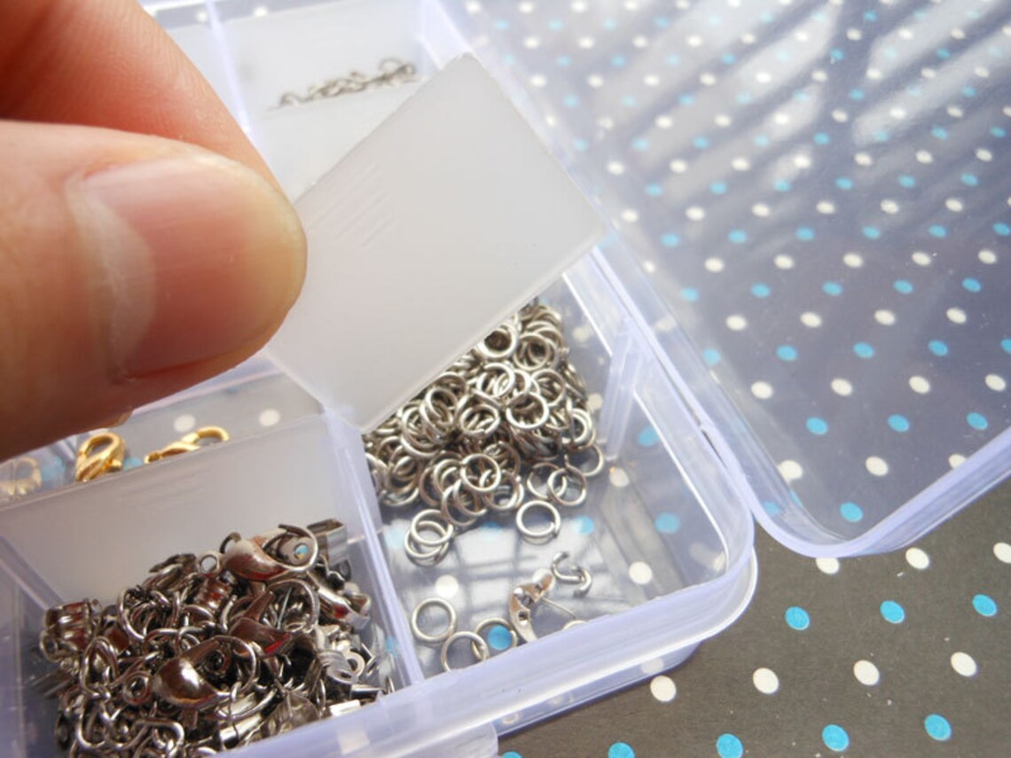 Small Parts or Beads Display Storage Box Case With 10 - Etsy