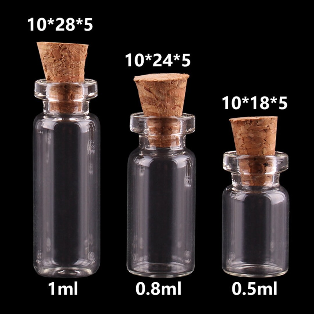 Mini Glass Bottles 0.5/0.8/1ml 10x18mm 10x24mm 10x28mm Small Glass ...