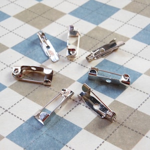 100 PCS of 4x15mm Silver Brooch Back Bar Pins - Etsy Hong Kong